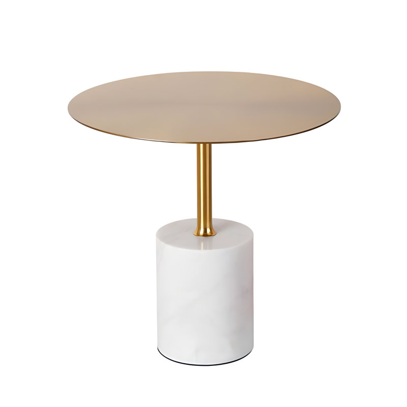 Mercer41 Modern Brass Marble Based Side Table | Wayfair